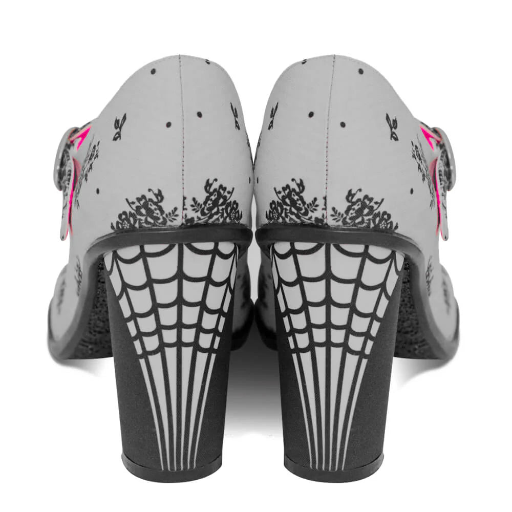 Chocolaticas® SPIDER WEB Mary Jane Pump High Heels – Retro Eclectic