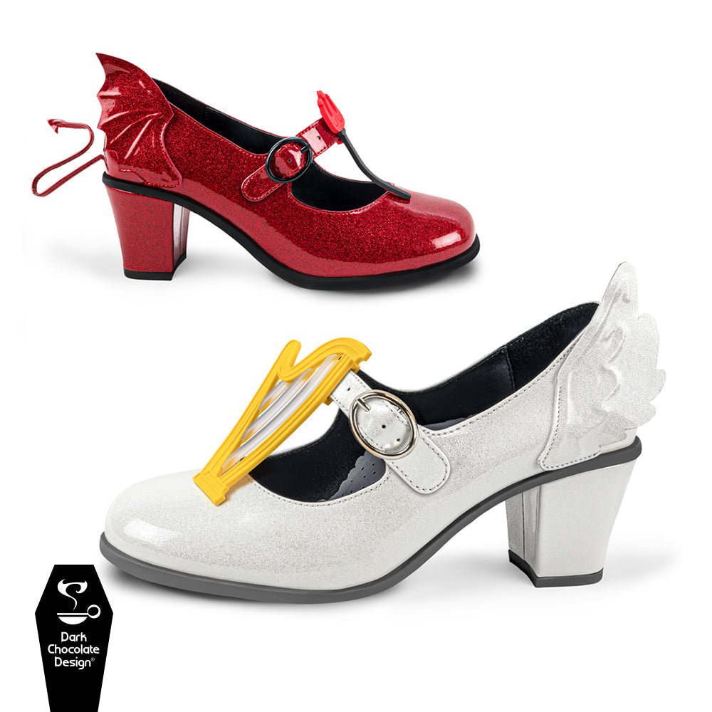 Chocolaticas® ANGEL & DEMON Mid Heel Women's Mary Jane Pump – Retro ...